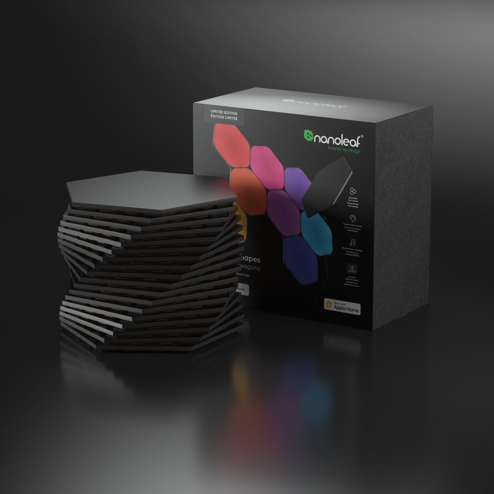 Limited Edition Ultra Black Hexagons Starter Kit (18 panels) - KIT ...